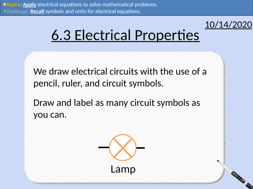 OCR Applied Science: 6.3 Electrical Properties | Teaching Resources