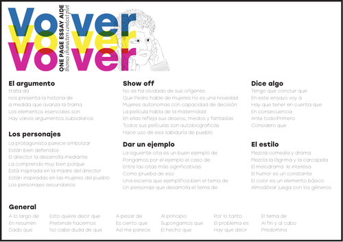 Volver essay aide | Teaching Resources