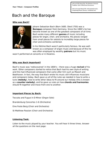 Composer Profiles - Sample | Teaching Resources
