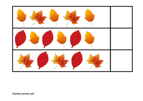 Autumn Leaf Repeating Pattern Cards | Teaching Resources