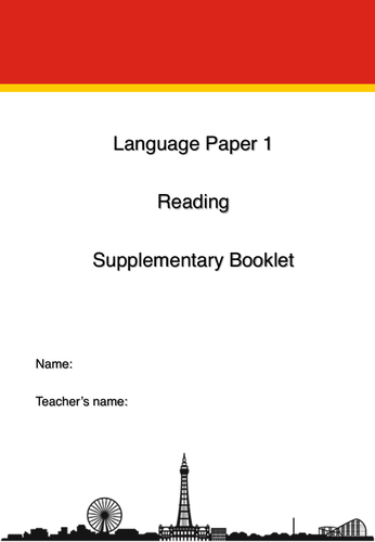 Language Paper 1 Reading Booklet | Teaching Resources