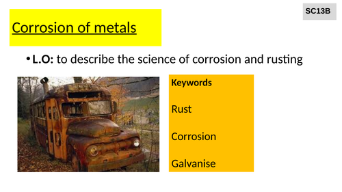 Edexcel rusting and corrosion | Teaching Resources