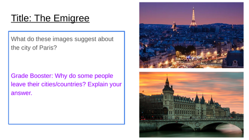 The Emigree | Teaching Resources