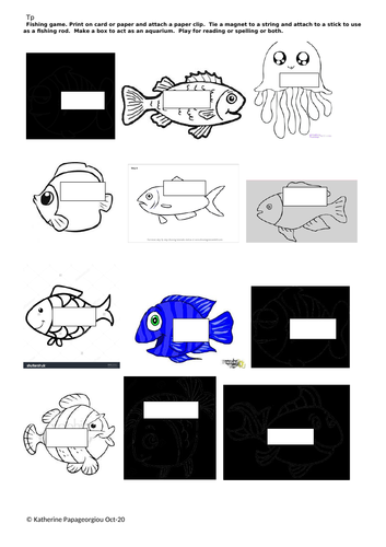 Fishing game template | Teaching Resources