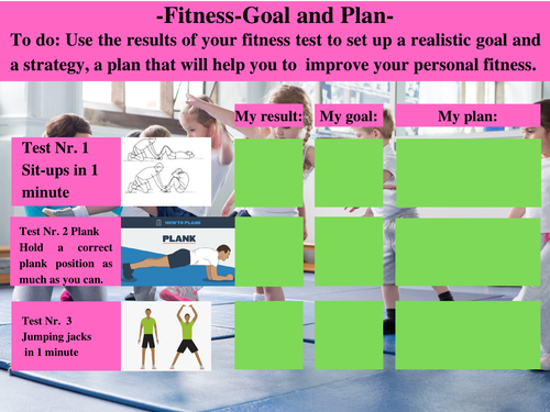 Grade 3 Fitness Test - Plan and Goal Setting | Teaching Resources