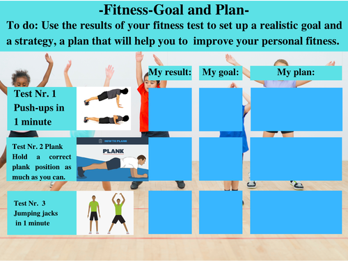 Grade 4 - Fitness Goal and Plan | Teaching Resources