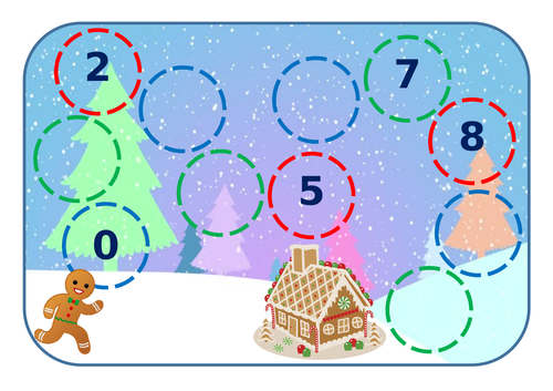 Gingerbread man missing numbers 0-10 | Teaching Resources