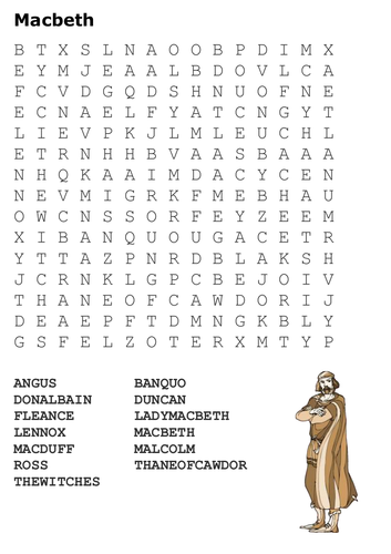 Macbeth Word Search | Teaching Resources