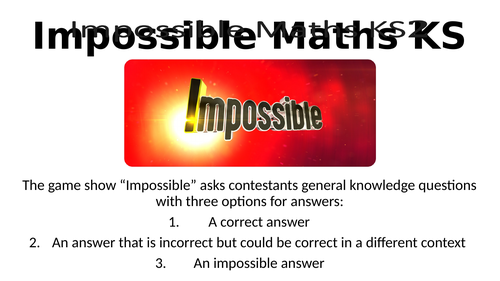 Impossible Maths - Key Stage 2 | Teaching Resources