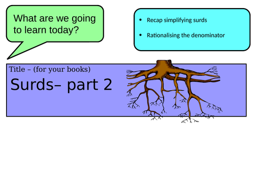 surds - rationalising the denominator | Teaching Resources surds - rationalising the denominator | Teaching Resources