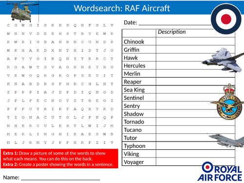 2 x Royal Air Force RAF Wordsearch Careers Jobs Starter Settler ...