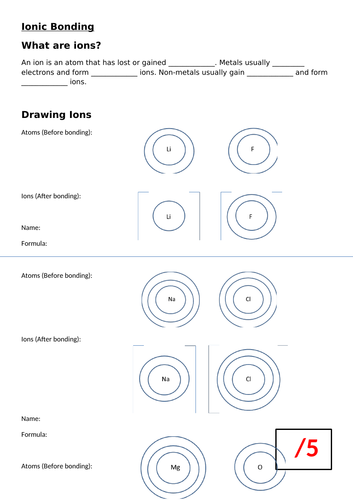 Ionic Bonding | Teaching Resources