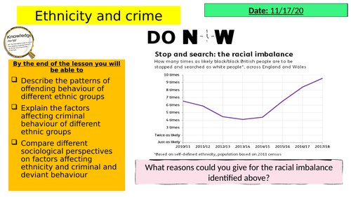 AQA GCSE Sociology: Ethnicity and crime | Teaching Resources AQA GCSE Sociology: Ethnicity and crime | Teaching Resources