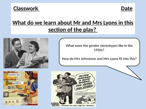 Blood Brothers Mr and Mrs Lyons | Teaching Resources