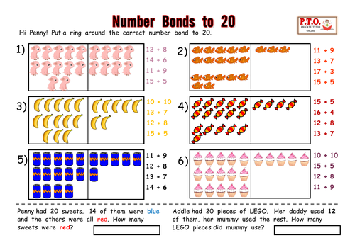 Number Bonds to 20 Resource | Teaching Resources