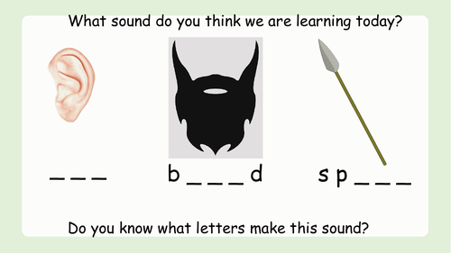 'ear' Powerpoint and Worksheet Phonics | Teaching Resources