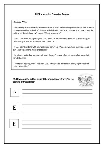 Introduction to PEE Paragraphs 13 Page PPT & Worksheet using Gangsta ...