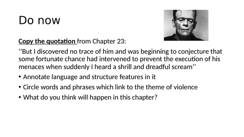 Frankenstein Chapter 23 Lesson | Teaching Resources