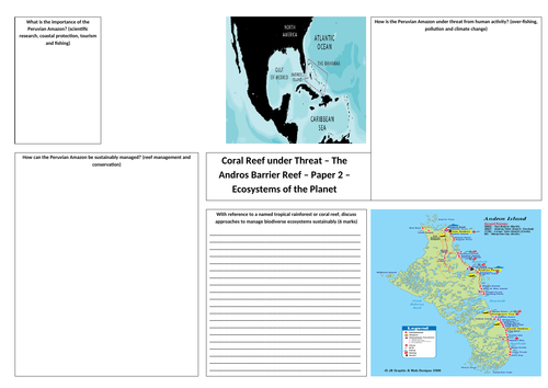 OCR A GCSE Geography - Andros Barrier Reef | Teaching Resources