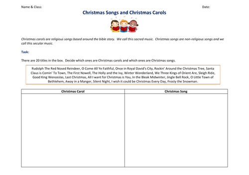 Fun Christmas musical activities - identifying songs and rhythm reading ...