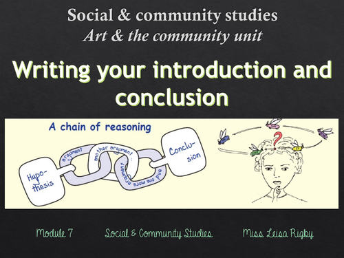 Social and Community Studies - Arts & Community - writing an intro and ...