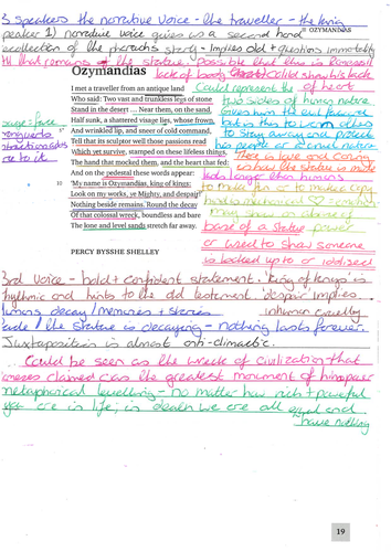 'Ozymandias' Annotations | Teaching Resources