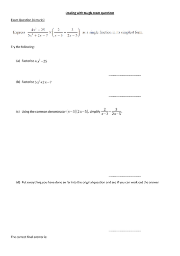 Tackling the tough questions at IGCSE | Teaching Resources