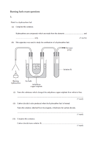 AQA GCSE Chemistry (9-1) C9.3 Burning hydrocarbon fuels FULL LESSON ...