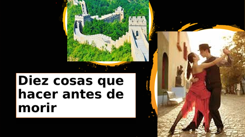 diez cosas que hacer antes de morir-bucket list | Teaching Resources