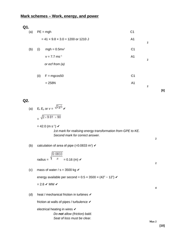 A level Physics - Mechanics and materials (Chapter 10) Work, energy ...