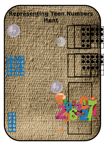 Representing teen numbers hunt | Teaching Resources