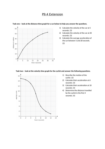 AQA GCSE Physics (9-1) P9.4 Analysing motion graphs FULL LESSON ...