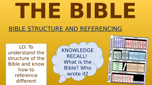 The Bible - Bible Structure and Referencing! | Teaching Resources
