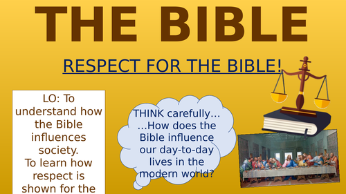The Bible - Respect for the Bible! | Teaching Resources