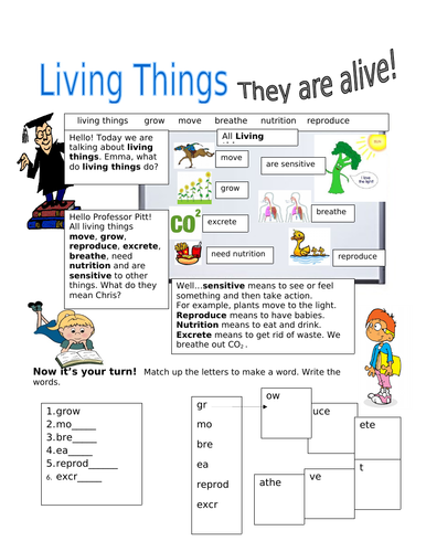 Living Things Lesson : Living Things Unit – PTEOV
