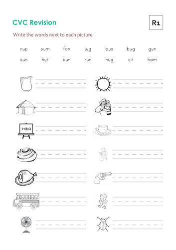CVC Decode, Read and Write Worksheets | Teaching Resources