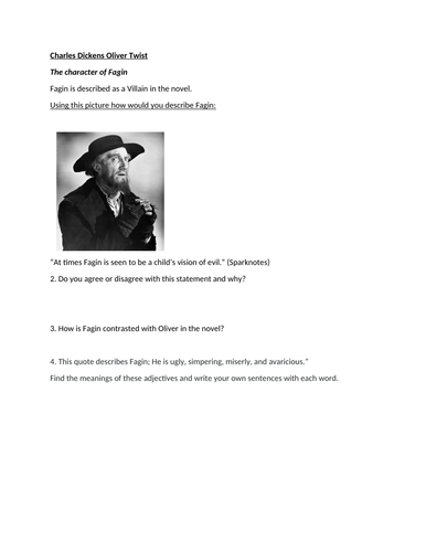 Fagin character Oliver Twist | Teaching Resources Fagin character Oliver Twist | Teaching Resources
