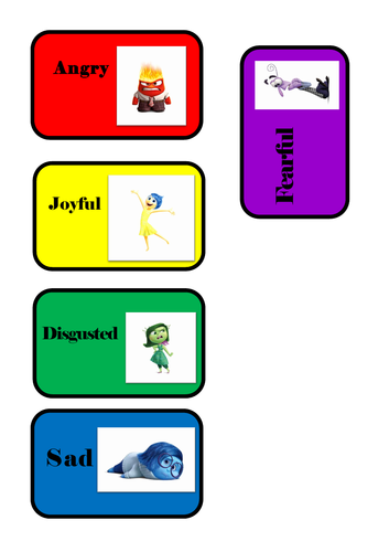 Flash cards Emotions Inside out edition | Teaching Resources