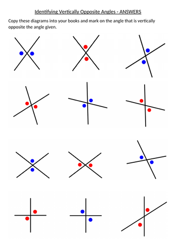 Identifying Vertically Opposite Angles | Teaching Resources Identifying Vertically Opposite Angles | Teaching Resources