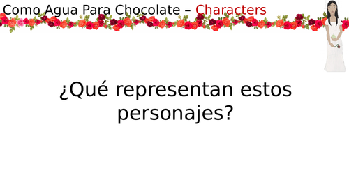 Como Agua Para Chocolate - Characters | Teaching Resources