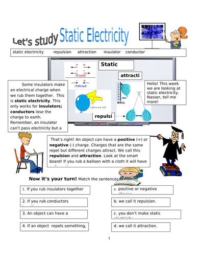 Physical Processes! Static Electricity | Teaching Resources