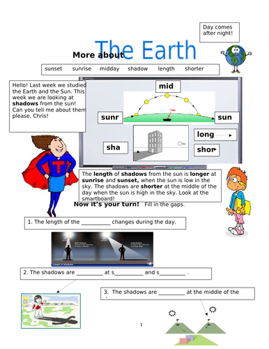 Physical Processes! The Sun, Earth and Shadows | Teaching Resources