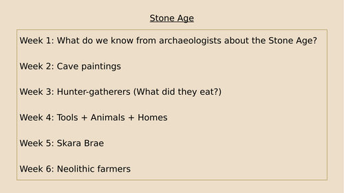 History Unit of Work - Stone Age | Teaching Resources