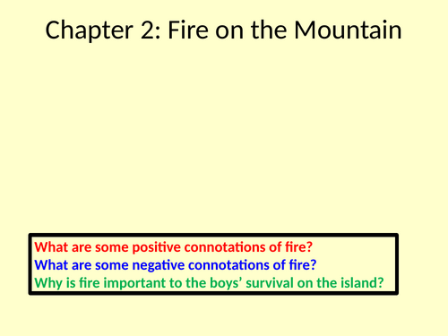 Lord of the Flies Chapter 2 | Teaching Resources