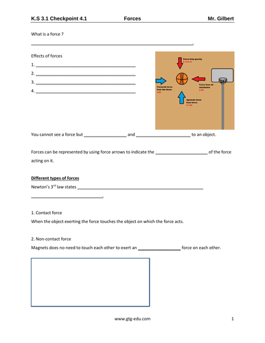 Forces Bundle Worksheet - with answers | Teaching Resources
