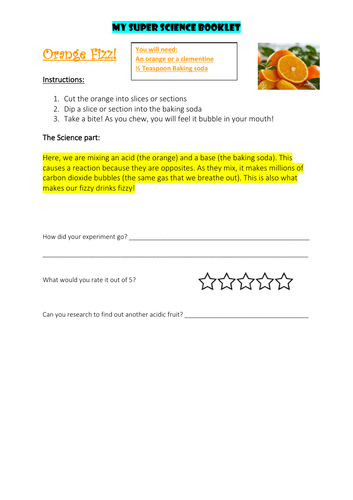 My Super Science Booklet (Great for Home Learning or Science Week ...