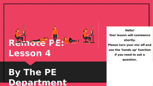 Remote PE Fitness Lesson 4 | Teaching Resources