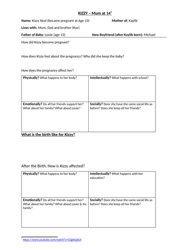 Kizzy Documentary Worksheet | Teaching Resources