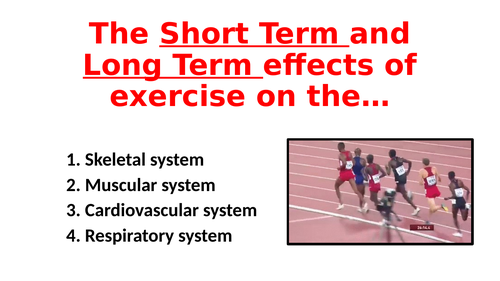Edexcel GCSE PE Short and Long Term Effects of Exercise Lesson ...