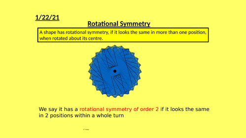 Rotational Symmetry Full Lesson | Teaching Resources